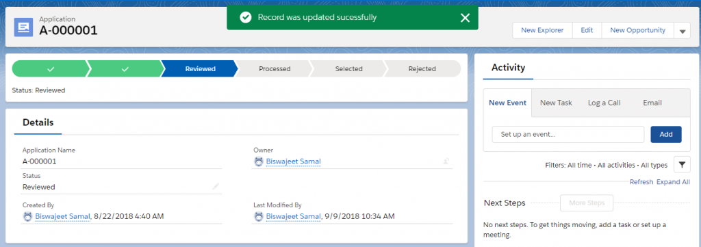 Salesforce Lightning Custom Path For Picklist Field Biswajeet Samals Blog